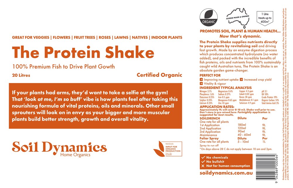The Protein Shake- Drives Growth 100% Pure Fish Hydrolysate – Soil Dynamics
